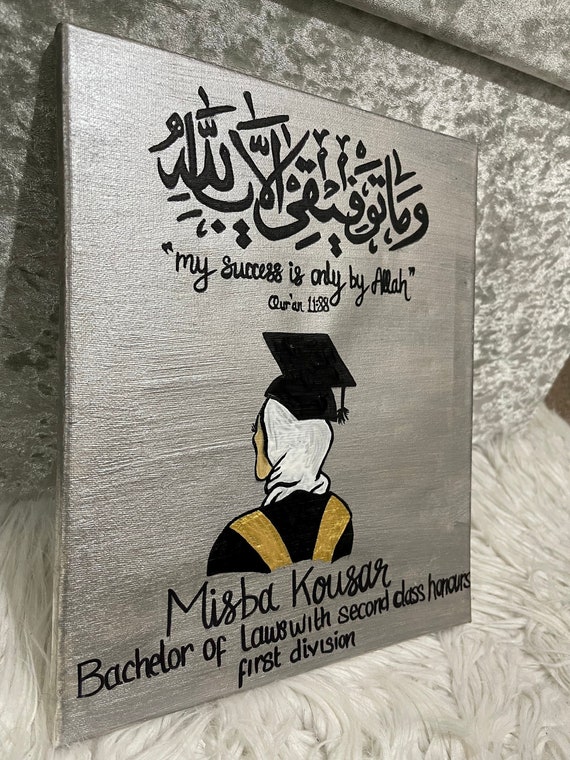 Graduation Canvas With Calligraphy | Etsy