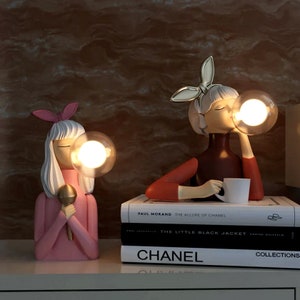 Bubble Girls Night Light Girly Decor Bedside Lamp Modern Table Lamp - Etsy