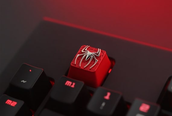 Keyboards & Mice Spider-Man Keycaps Handmade Resin Custom Artisan ...