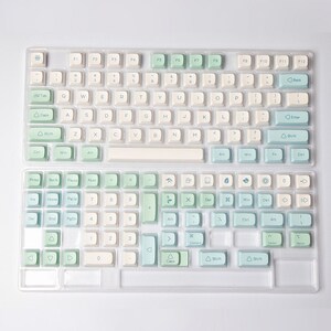 Budget Mint Ice Keycap Set Mechanical Keyboard 132 MX Switch XDA Profile PBT - Etsy