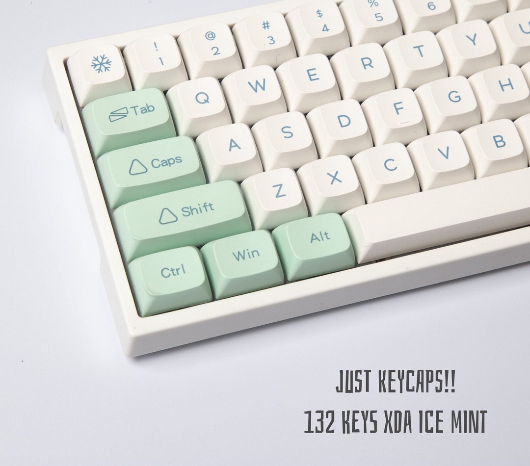 Budget Mint Ice Keycap Set Mechanical Keyboard 132 MX Switch XDA Profile PBT - Etsy