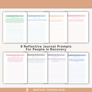 Addiction Recovery Journal Prompts, 8 Reflective Questions, Addiction ...