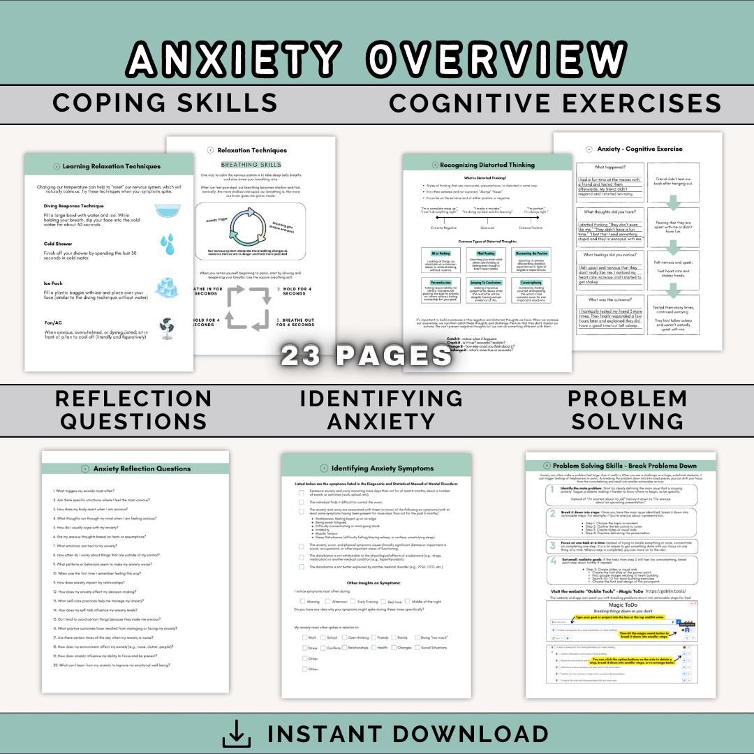 Anxiety Workbook | Coping Skills, Therapy Worksheets, Relaxation ...