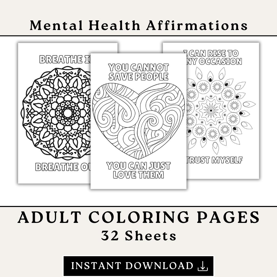 Health Coloring Pages For Adults