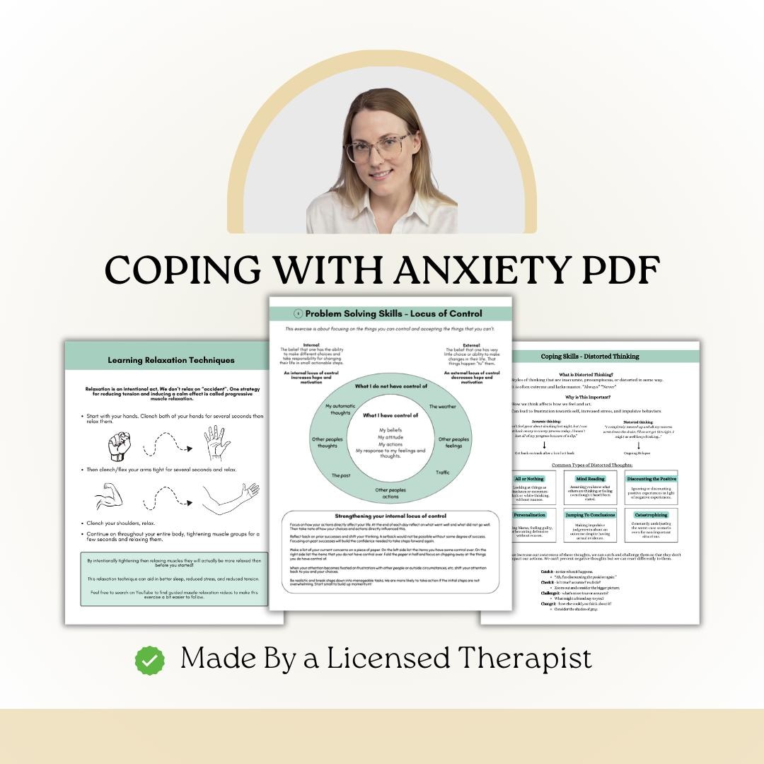 Anxiety Workbook | Coping Skills, Therapy Worksheets, Relaxation ...