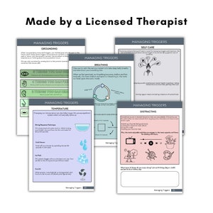 Trauma Healing, Therapy Workbook, Regulation and Coping Exercises ...