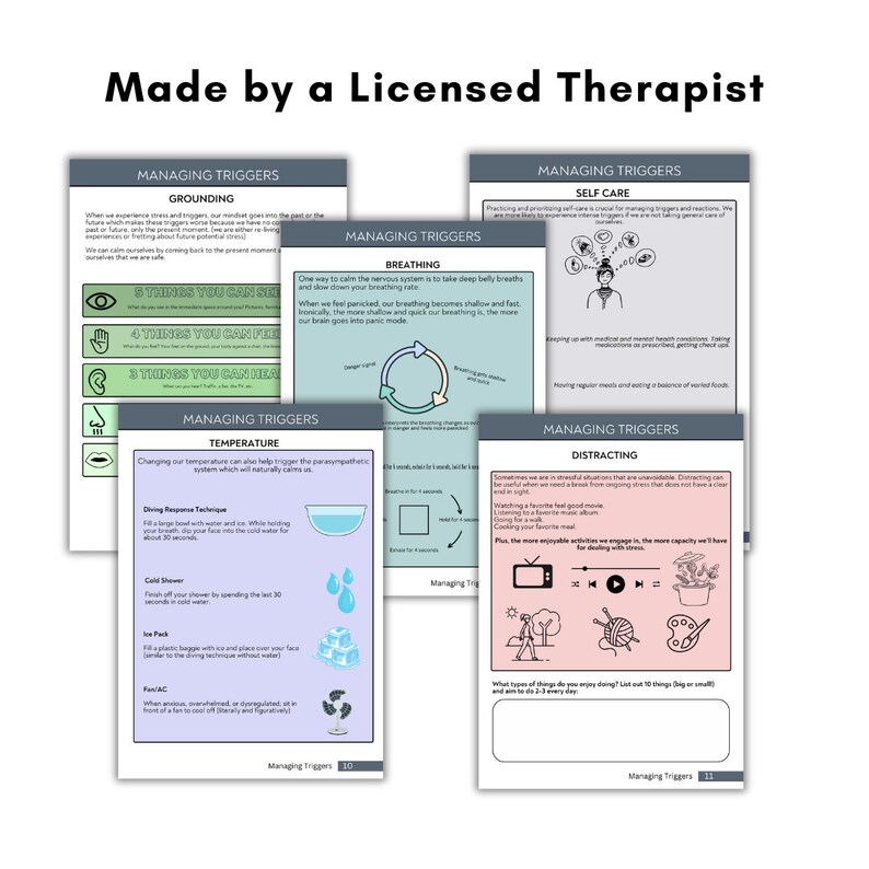 Trauma and Triggers Workbook, 20 Pg Guide to Regain Control of Trauma ...