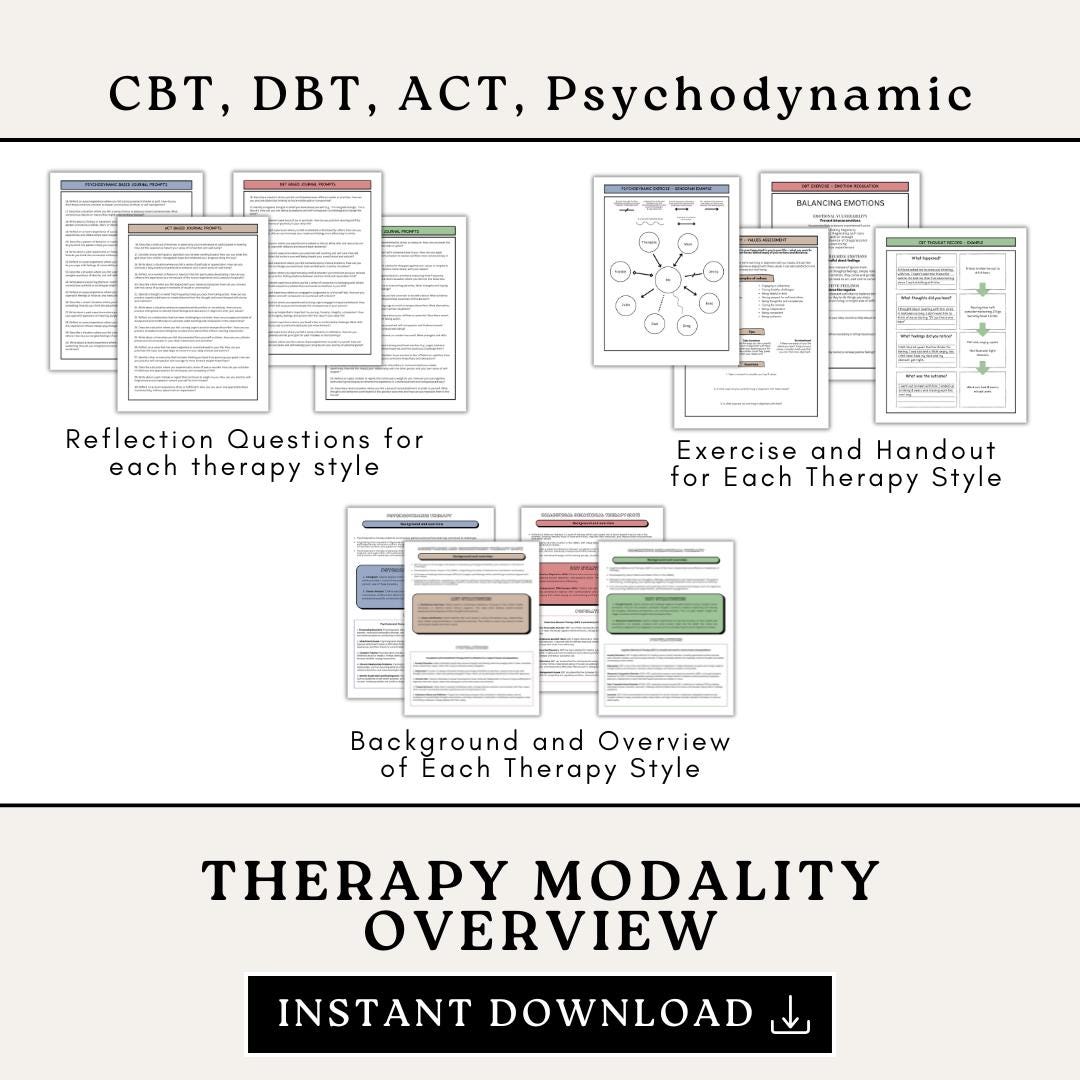 Therapy Modality Overview, Acceptance and Commitment, Dialectical ...