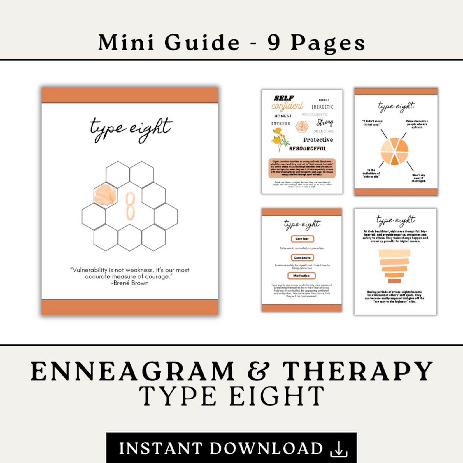 Enneagram Type 8 Personality Guide: Self-reflection Exercises (digital ...