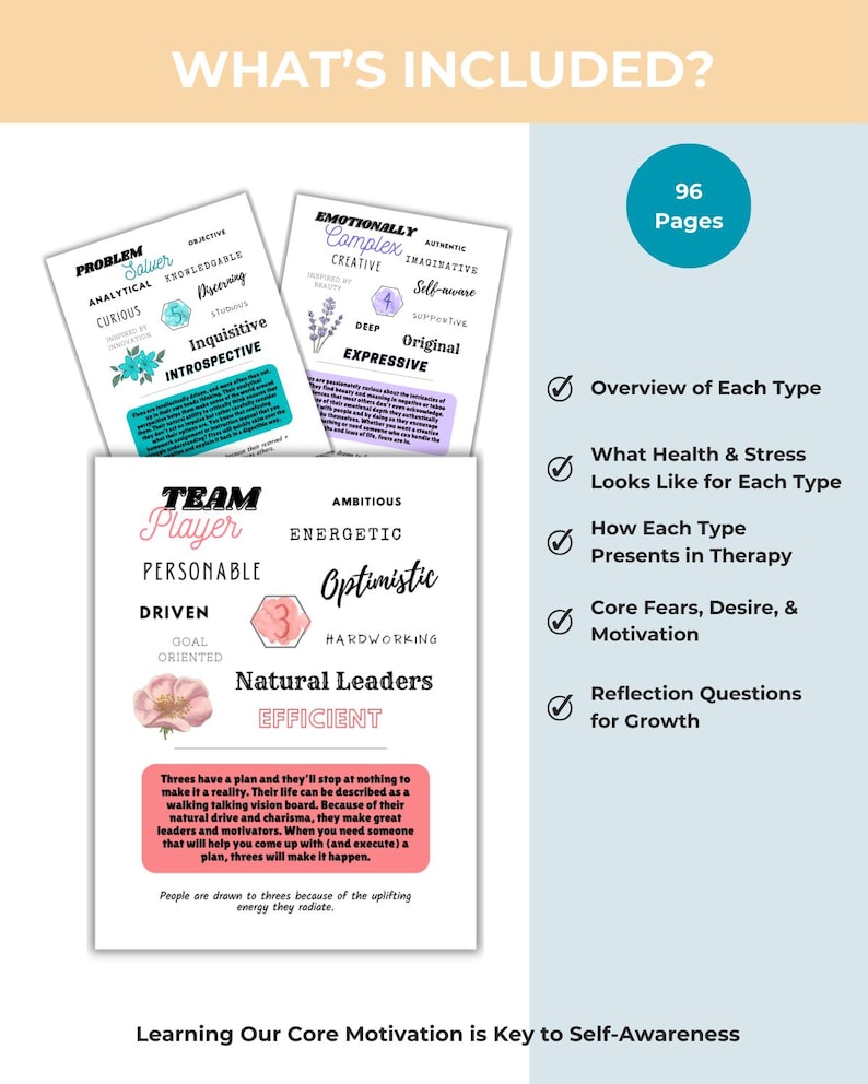 Enneagram Workbook | Self-discovery | Personal Growth Prompts ...