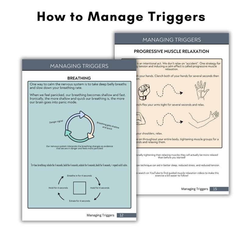 Trauma Healing Workbook | Nervous System Regulation, Coping Skills ...