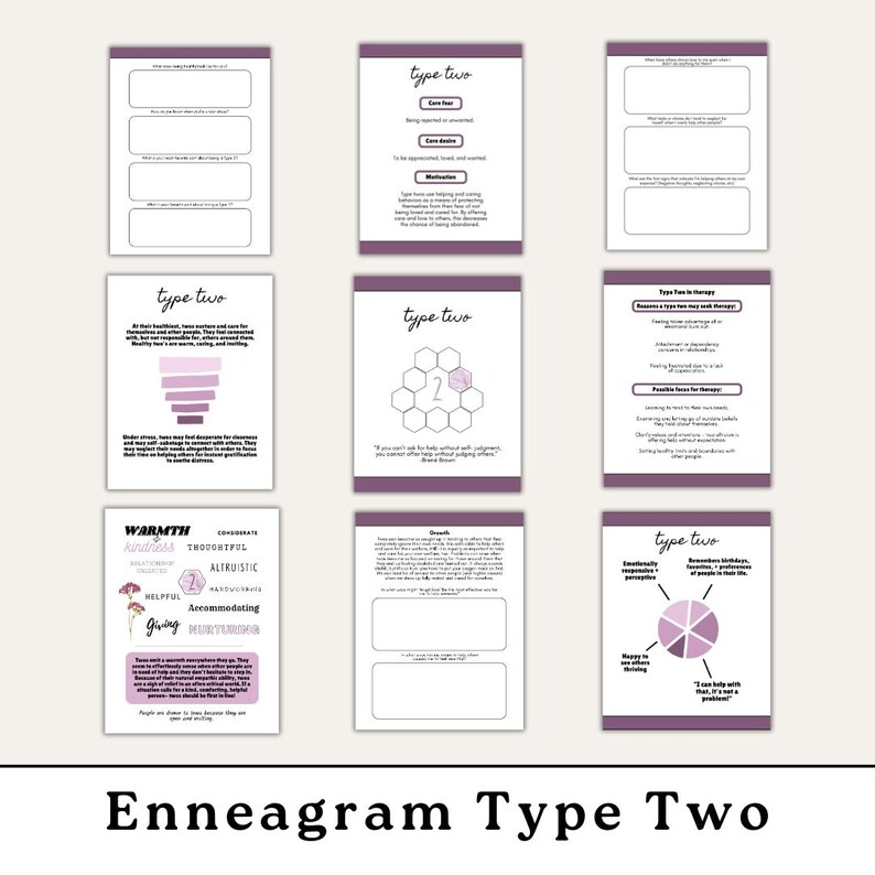 Enneagram Type Two Guide: Personality and Therapy, Digital Download ...