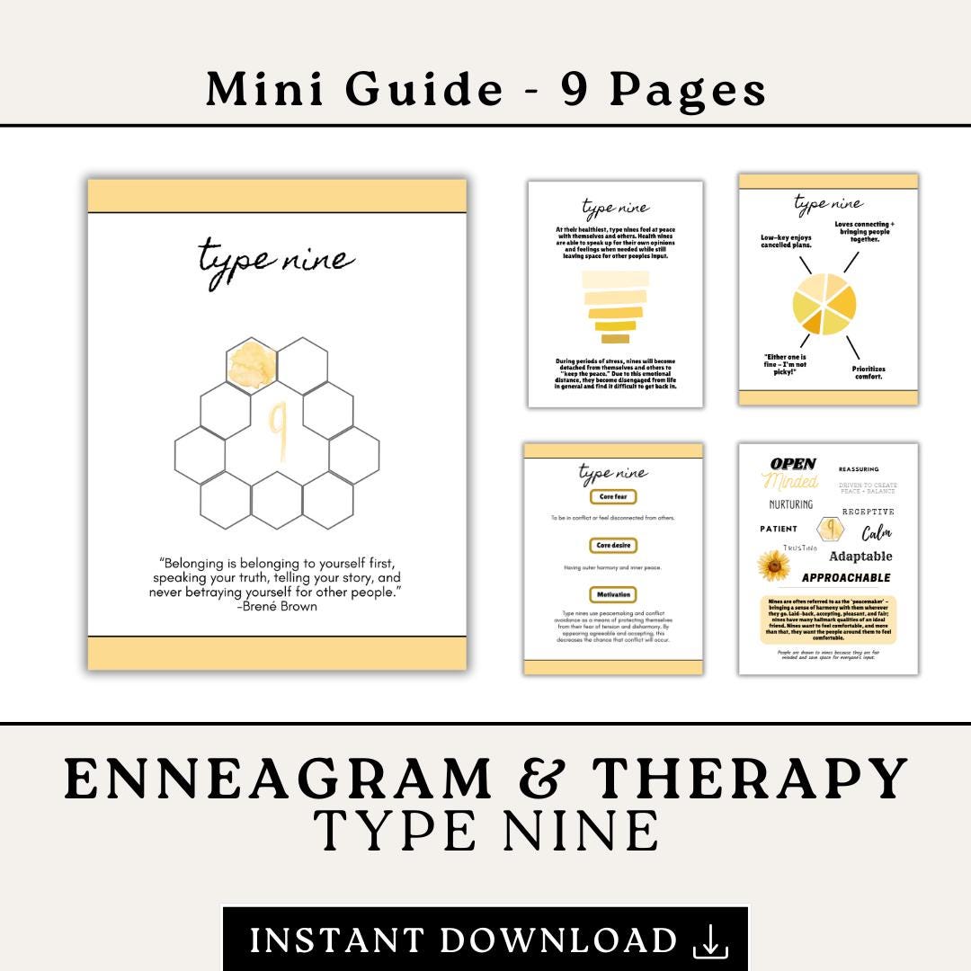 Type 9 Enneagram, Enneagram Workbook, Type Nine Enneagram, Self-help ...