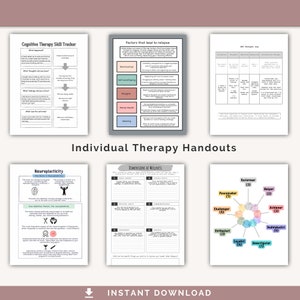 320 Pg. Clinical Therapy Bundle, Individual and Group Handouts - Etsy