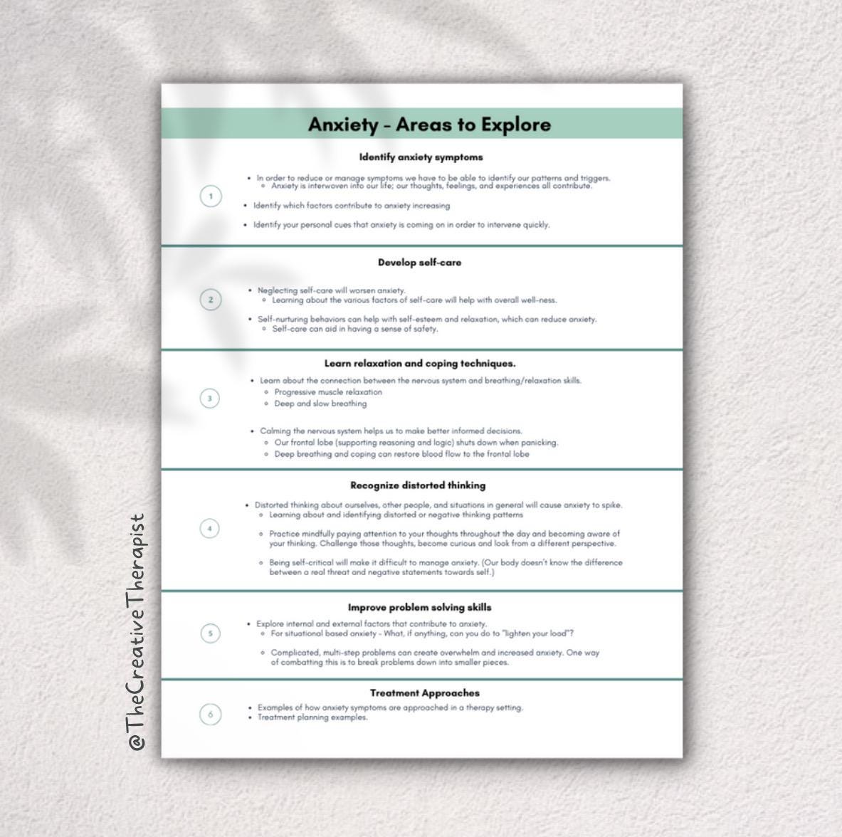 Anxiety Workbook | Coping Skills, Therapy Worksheets, Relaxation ...