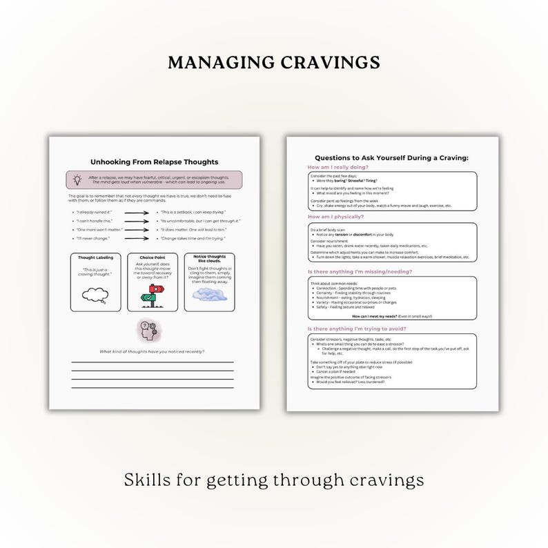 Relapse Recovery Workbook | Addiction Support, Prevention Tools (PDF ...