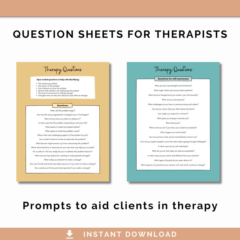 Depression and Anxiety Diagnosis Checklist, Therapist Reference Sheet ...
