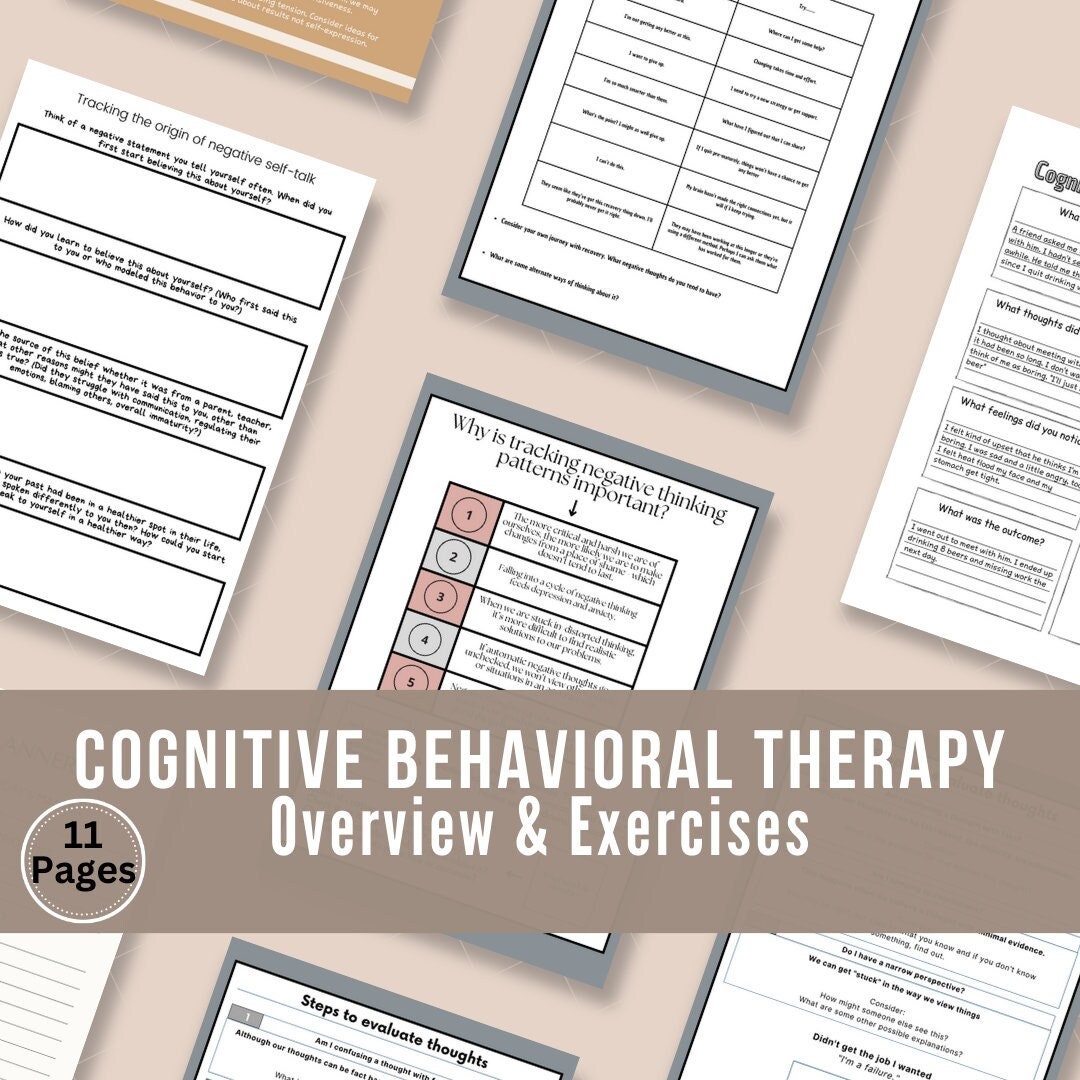 Cognitive Behavioral Therapy Guide 11 Pages - Etsy