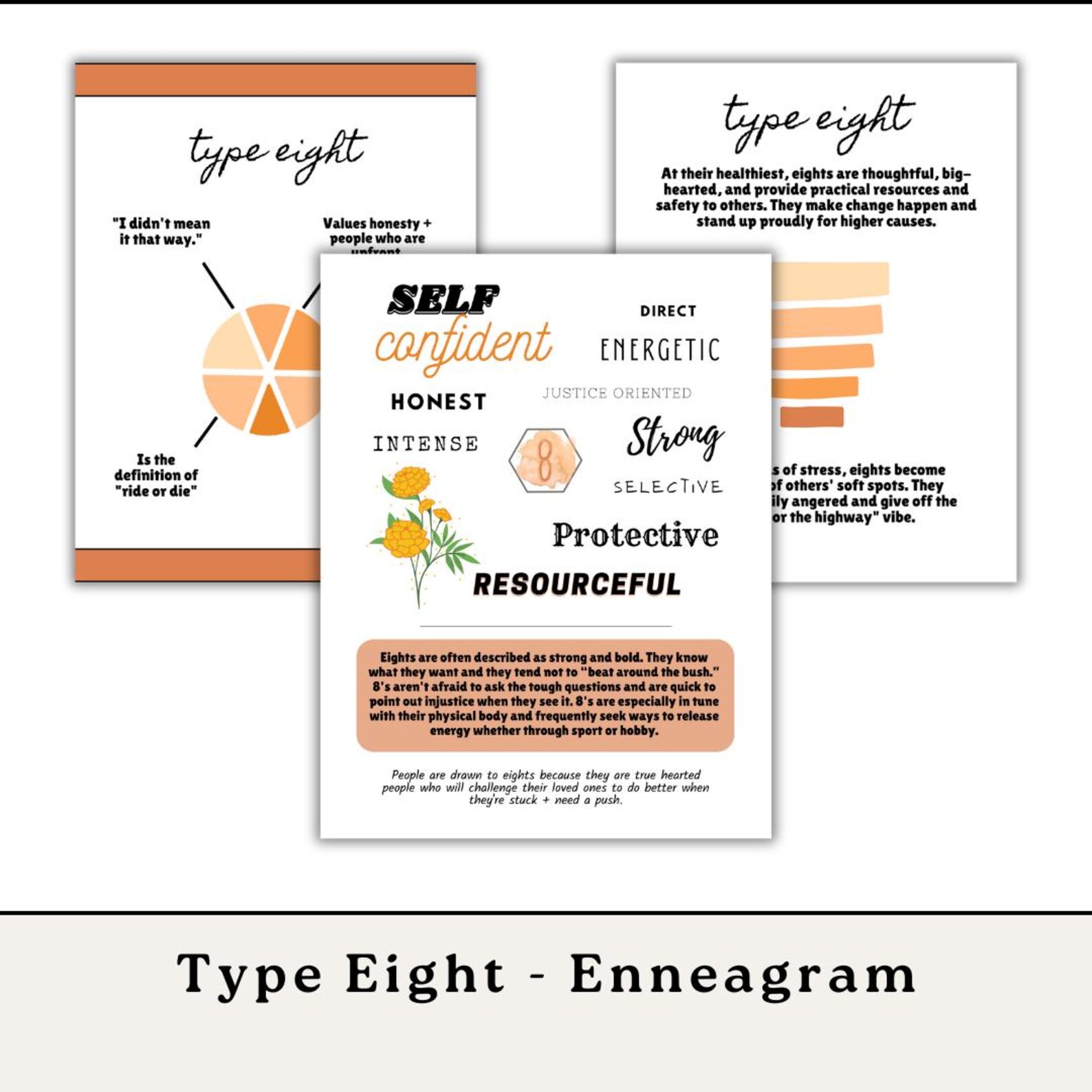 Enneagram Type 8 Personality Guide: Self-reflection Exercises (digital ...