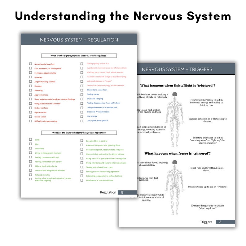 Trauma Healing Workbook | Nervous System Regulation, Coping Skills ...