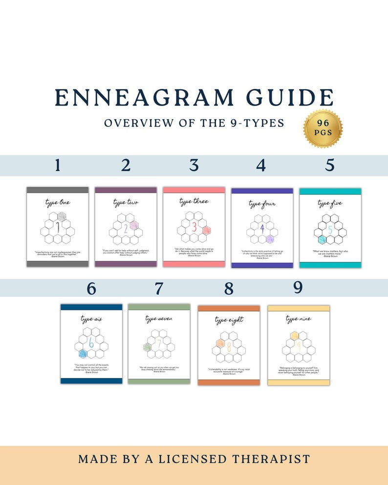 Enneagram Workbook | Self-discovery | Personal Growth Prompts ...