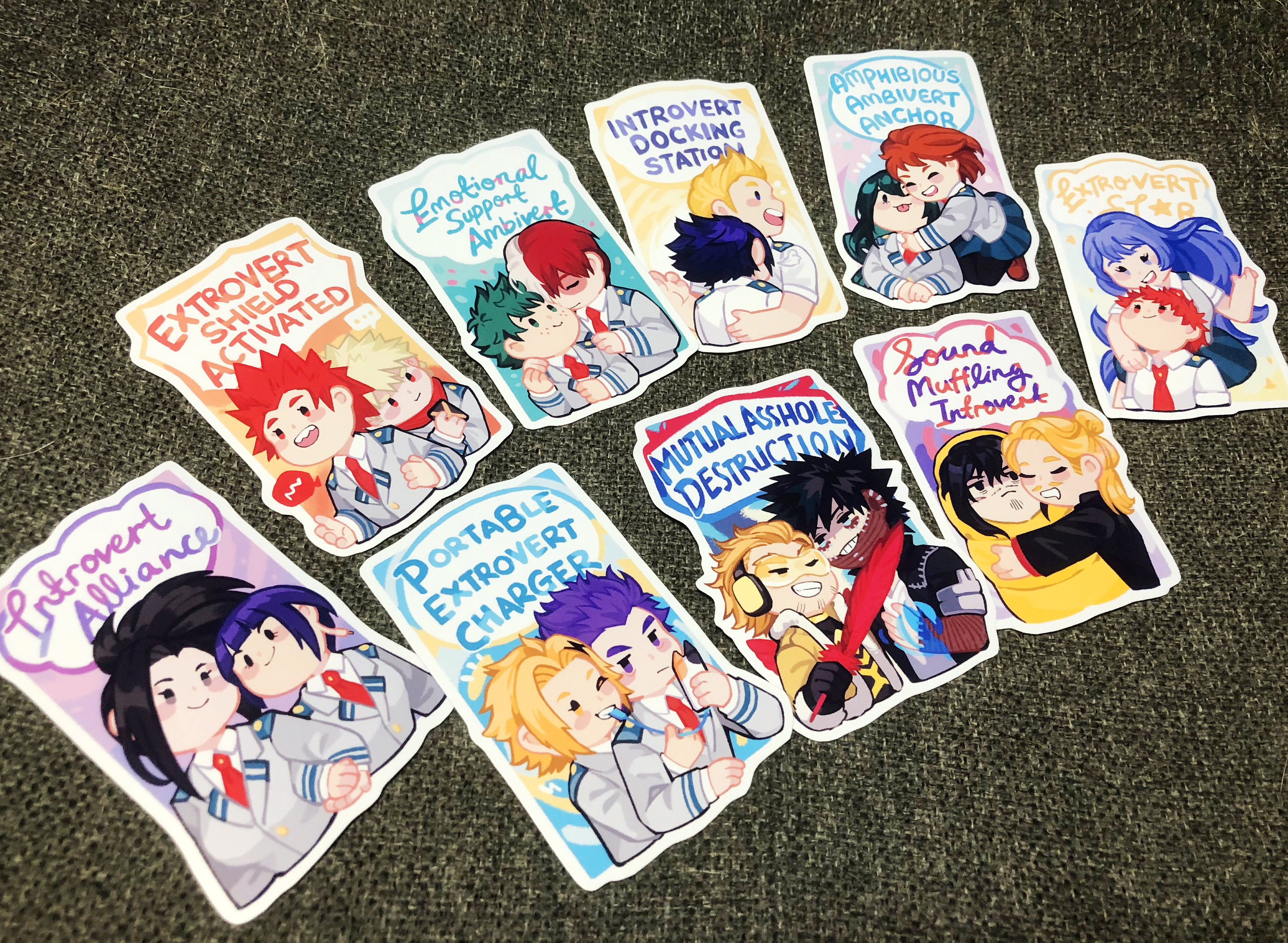 Stickers 3 X 2 Introvert / Extrovert Chibis - Etsy