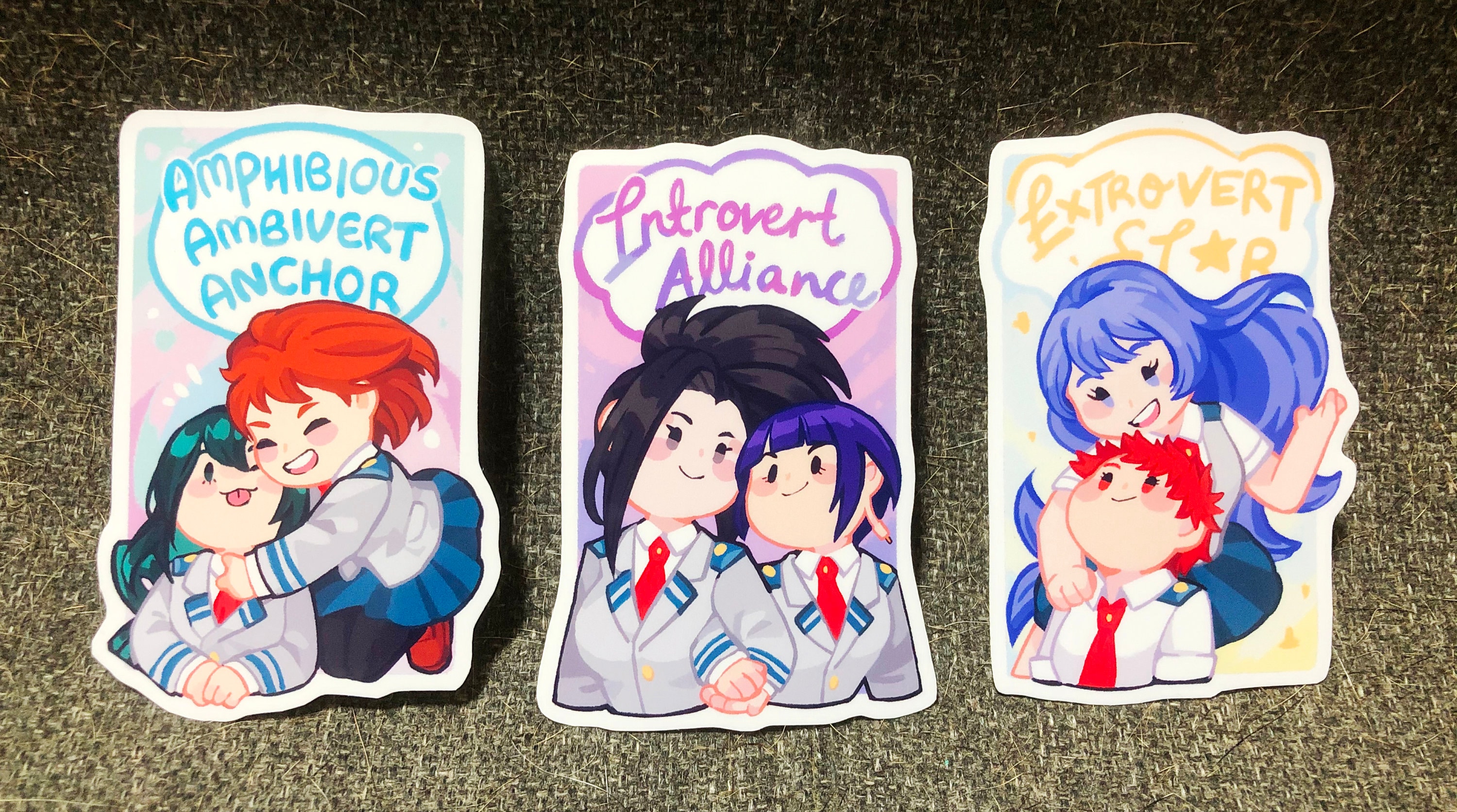 Stickers 3 X 2 Introvert / Extrovert Chibis - Etsy