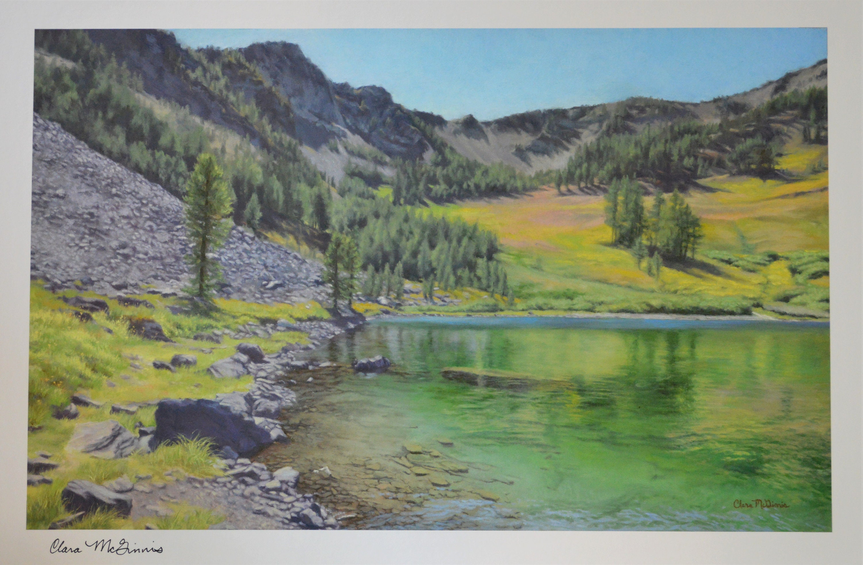 Prints Home Décor Fine Art Print William's Lake Original Art Wilderness ...