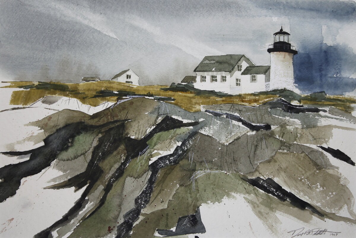 Painting Oil Pemaquid Point Lighthouse Original Oil Painting Seascape ...
