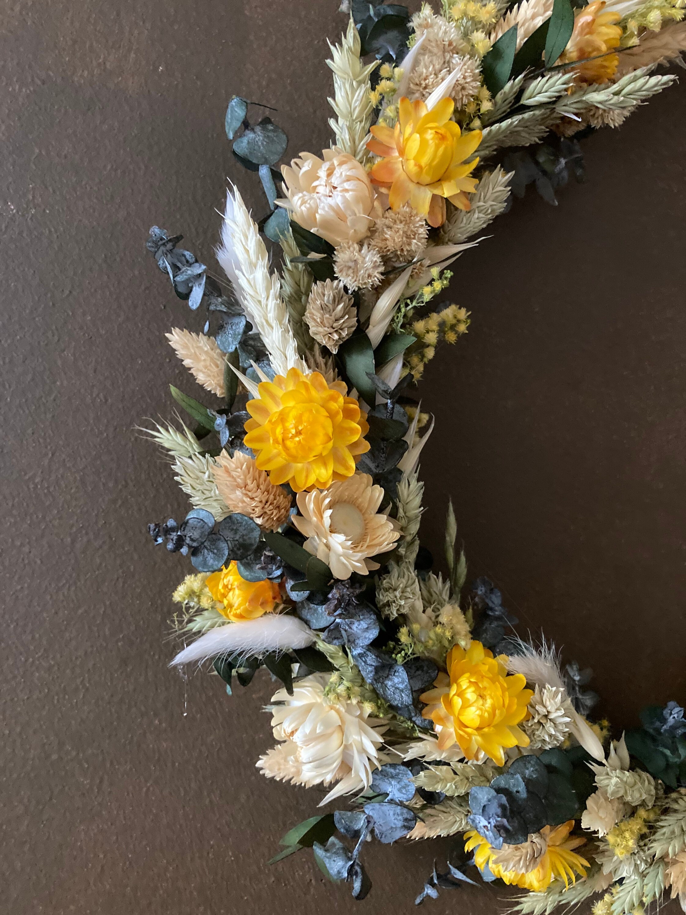 Flor seca aro de bambú amarillo primavera verano otoño boho | Etsy