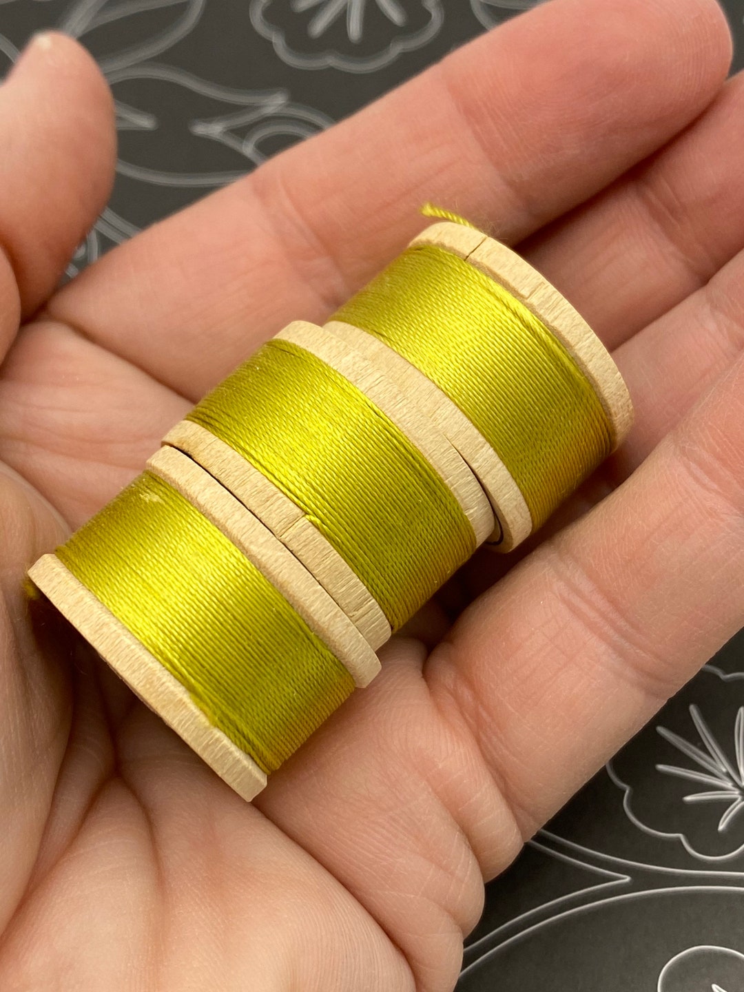 Vintage Pure Silk Twist Buttonhole Thread 3 Spools of ‘parakeet’ 10 ...