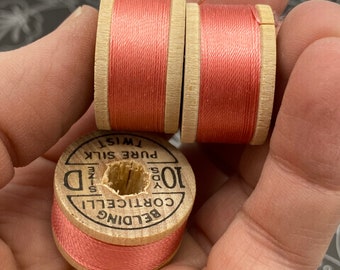 Vintage Pure Silk Twist Buttonhole Thread 3 Spools of | Etsy