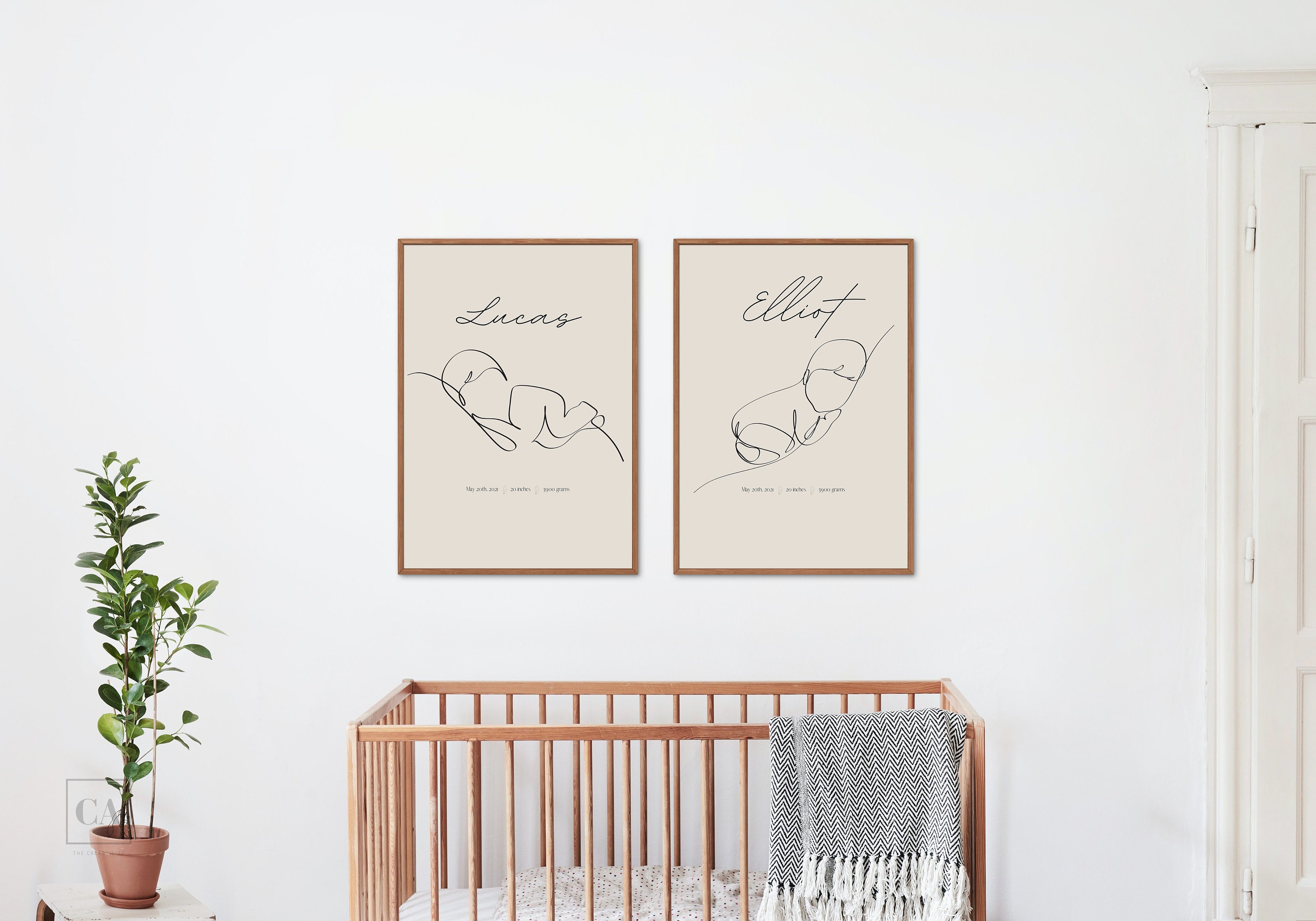 CUSTOMIZABLE Baby Birth Poster, Newborn Baby Poster Scale, Name Print ...