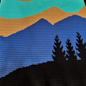 Big Mountains Crochet Graphgan Blanket Pattern - Etsy