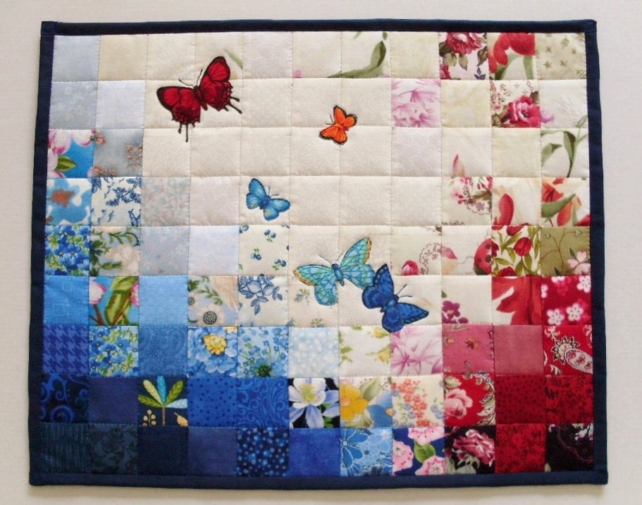 Butterfly Garden, Butterfly, Patchwork Quilt, Wall Hanging, Table ...