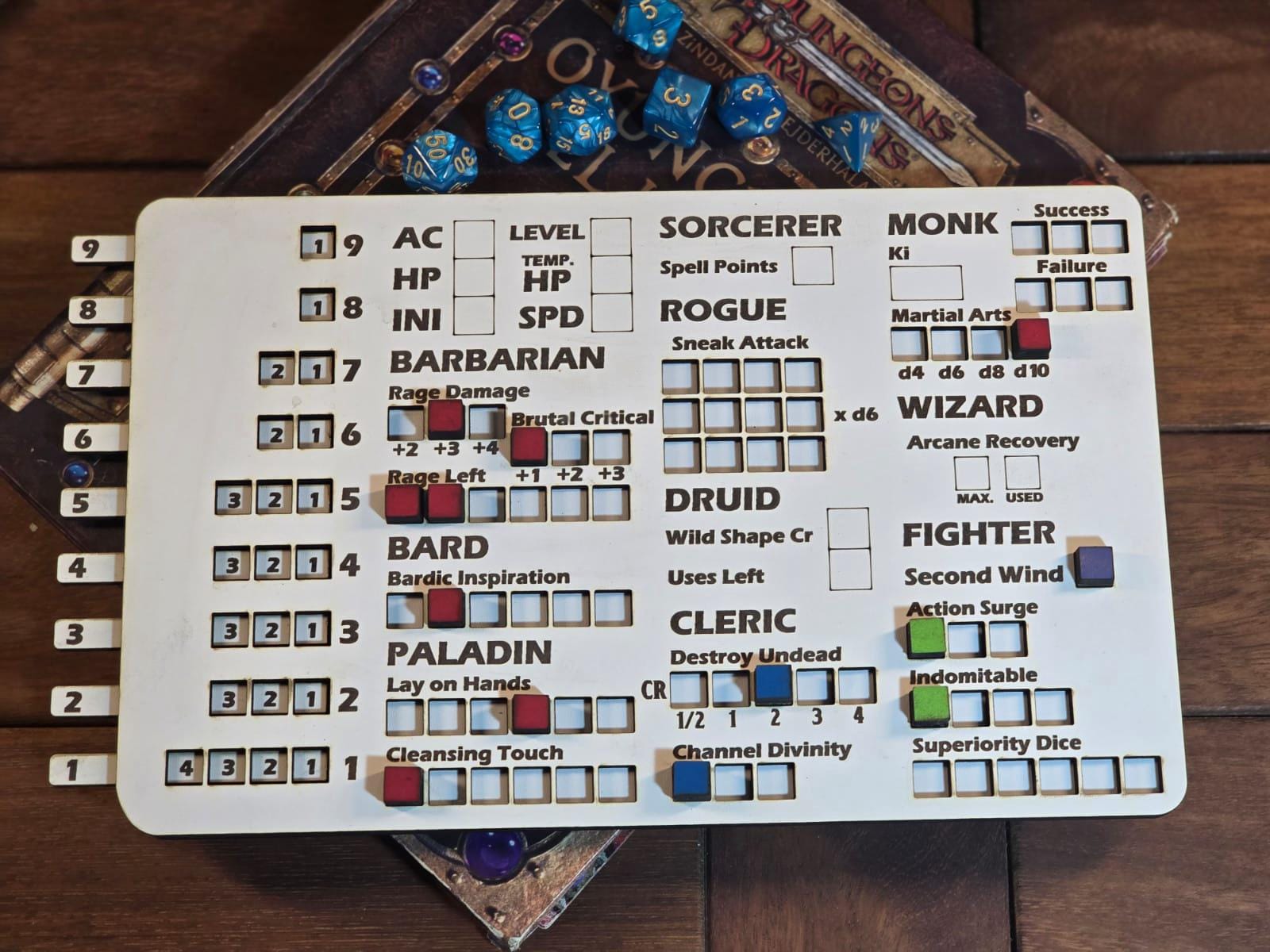 Handcrafted Wooden Dnd Tracker: Party Condition Board - Etsy