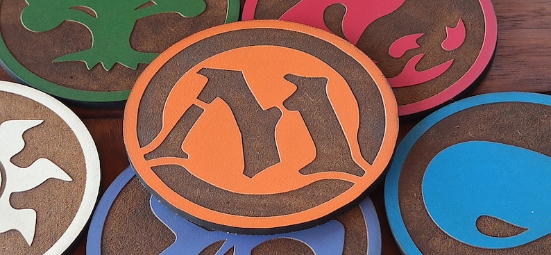 Magic the Gathering Inspired Wood Coasters - Etsy