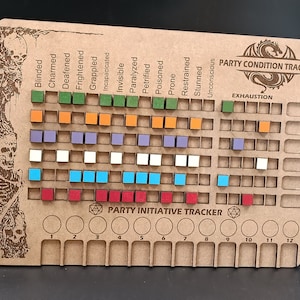 Handcrafted Dnd Condition Tracker: Wooden Initiative Board for Dungeon ...