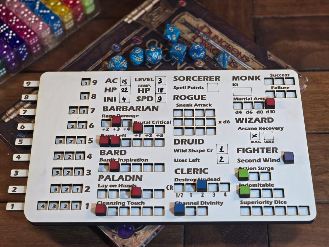 Handcrafted Wooden Dnd Tracker: Party Condition Board - Etsy