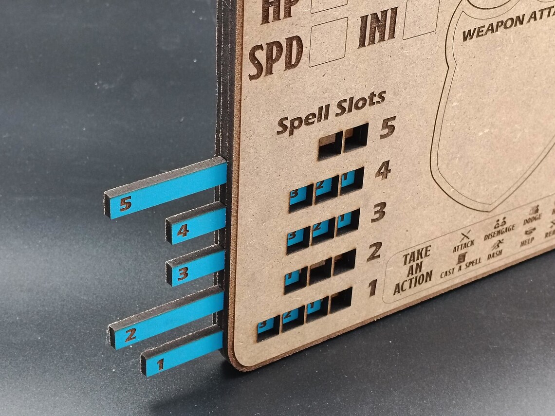 Dnd RANGER Class Character Tracker / Character Sheet, Spell Slots ...