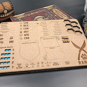 Dnd RANGER Class Character Tracker / Character Sheet, Spell Slots ...