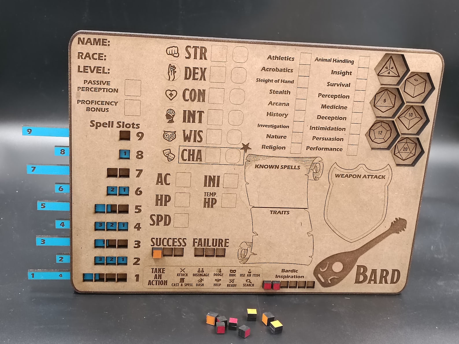 Dnd BARD Class Character Tracker / Character Sheet, Spell Slots ...