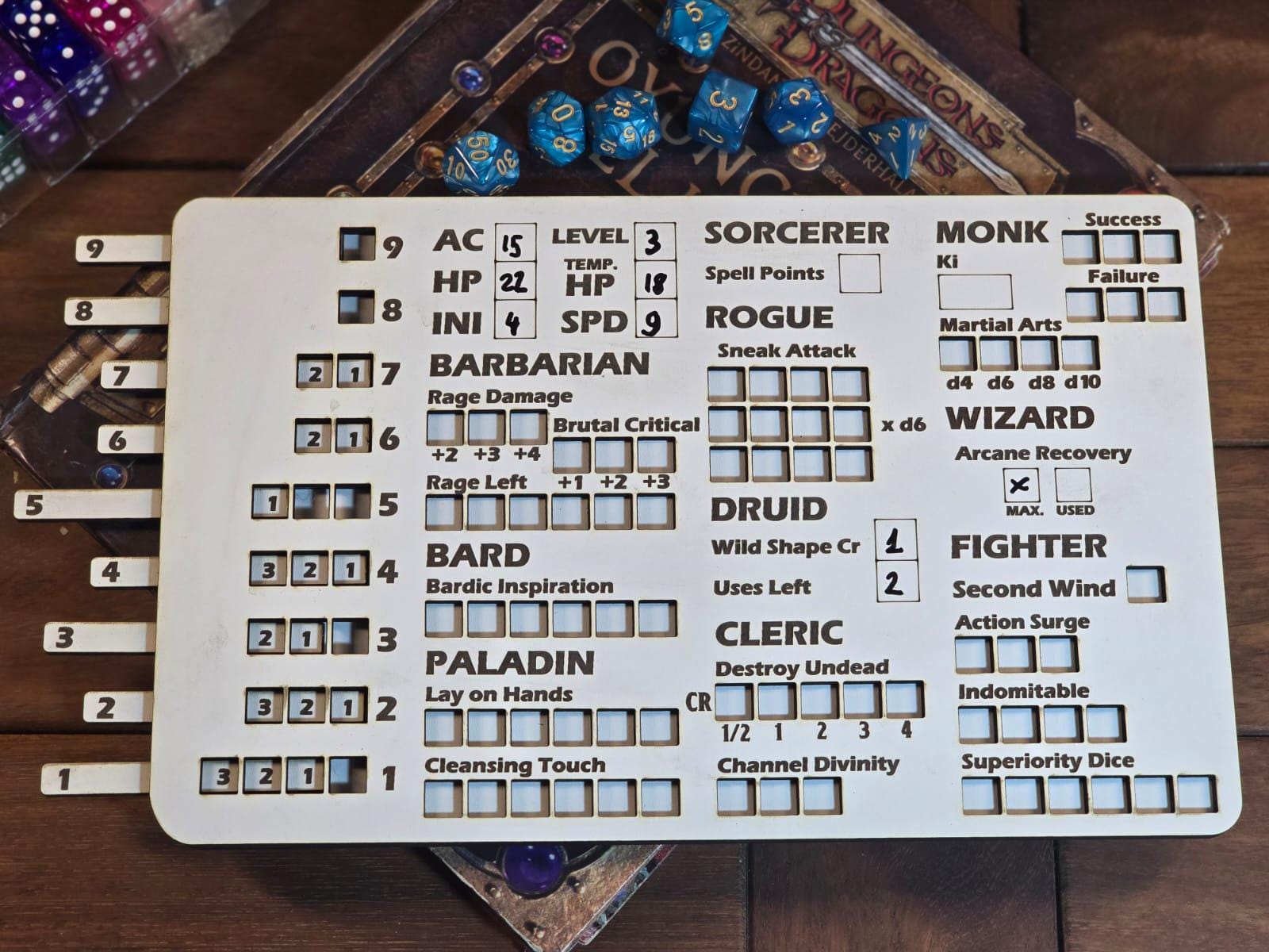 Handcrafted Wooden Dnd Tracker: Party Condition Board - Etsy