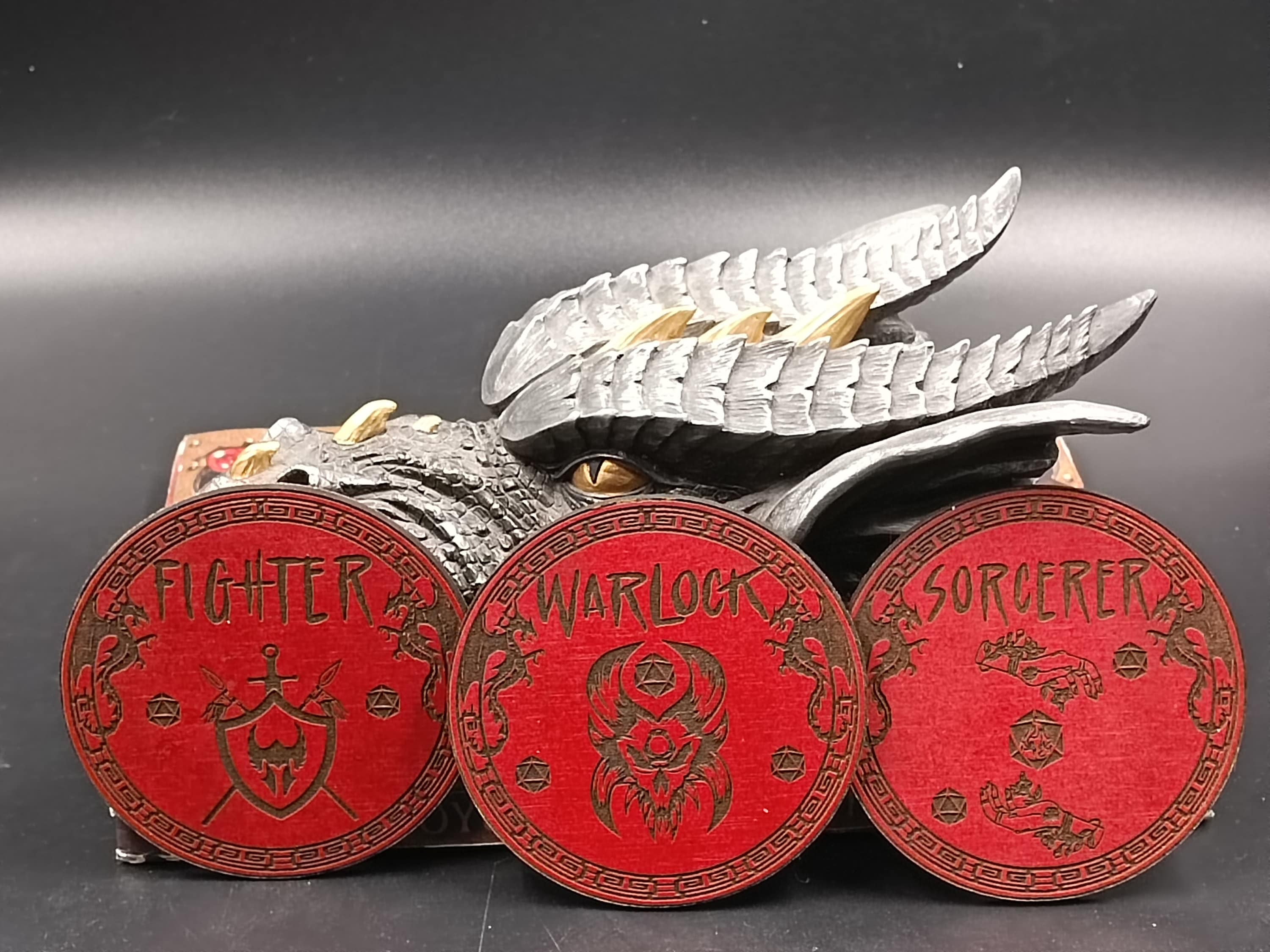 Dungeons and Dragons Wooden Coasters - Dnd Classes - Barbarian - Bard ...