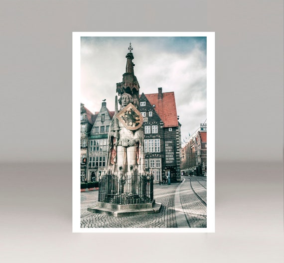 The Roland of Bremen Landmark Postcard Postcard Greeting - Etsy