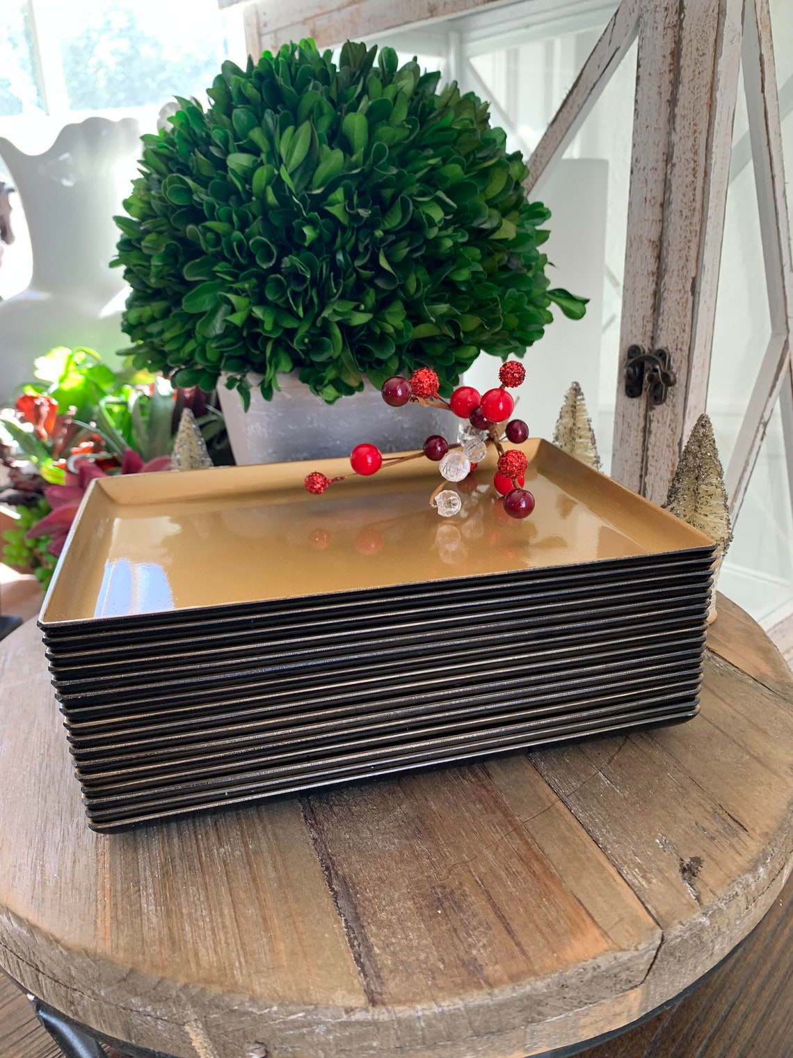 Gold Finish splatter Cocktail Plates Hors D' - Etsy