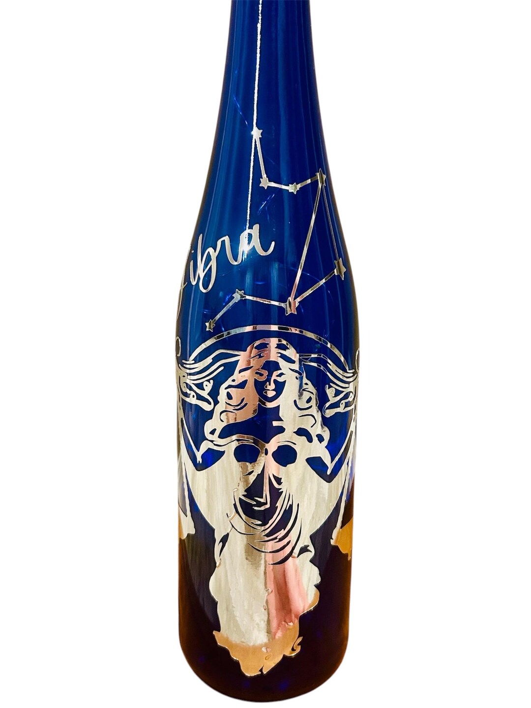Libra Goddess Zodiac Wine Bottle Nightlight - Etsy