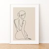 Angel Line Art, Guardian Angel Print, Line Art Drawing, One Line Prints ...