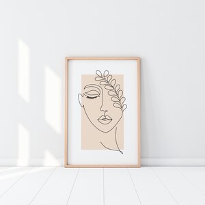 Abstract Woman Line Art, Pink Line Art, Woman Line Art, Silhouette ...