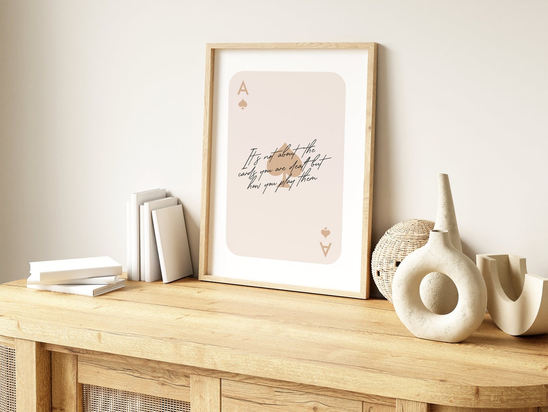Ace of Spades Poster, Aesthetic Print, Trendy Poster, Retro Wall Art ...